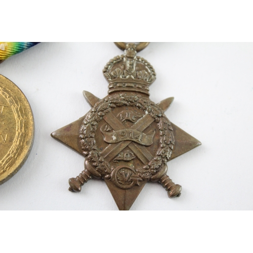 WW1 Medal Pair Inc 1914 Mons Star & Victory Medal 27282 Spr V.C Carrick RE