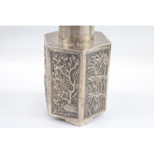 Antique WANG HING Stamped .900 Chinese Export Silver Caddy / Box (270g)