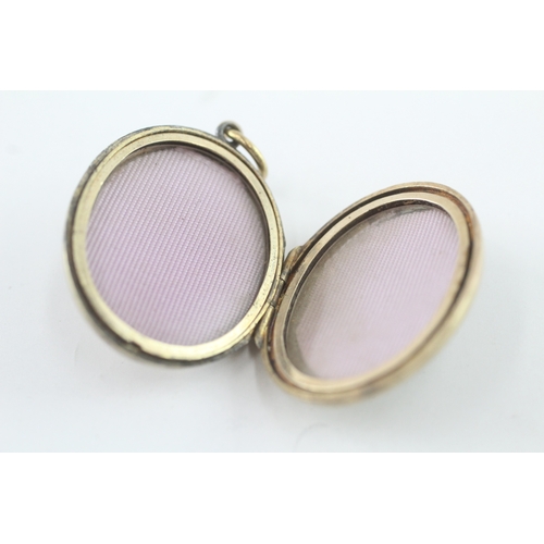 15ct gold and enamel locket (10g)