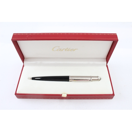 Cartier Diablo Black & Brushed Steel Ballpoint Pen / Biro WRITING ...