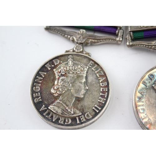ER II Mounted GSM & Army Long Service Medal Group Named To Gough QOH-RASC