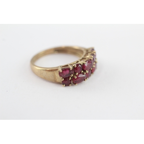 9ct gold ruby dress ring (2.8g) Size M