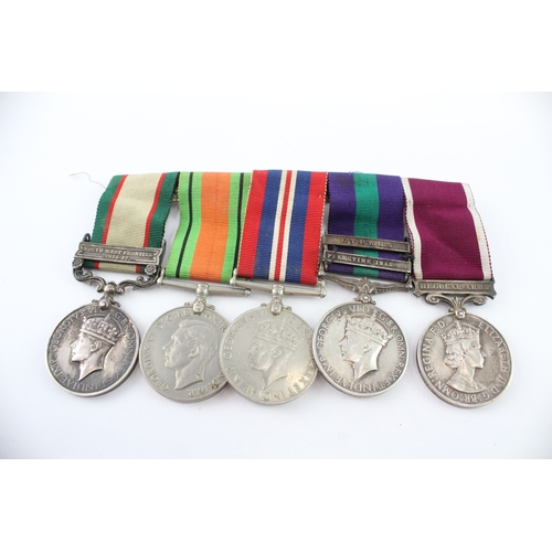GV I-WW2-ER II Mounted Army Long Service Medal Group Pte- Sjt Tobitt R ...
