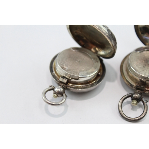 2 x Antique Hallmarked .925 Sterling Silver Sovereign Cases (29g)
