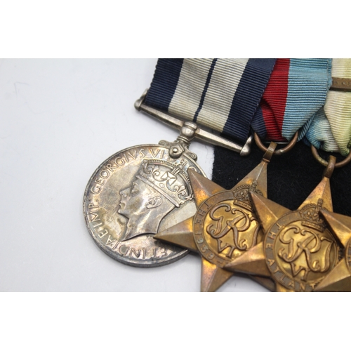 Mounted WW2-ER II Navy DSM- NGS Near East & Long Service Medal Group -T ...