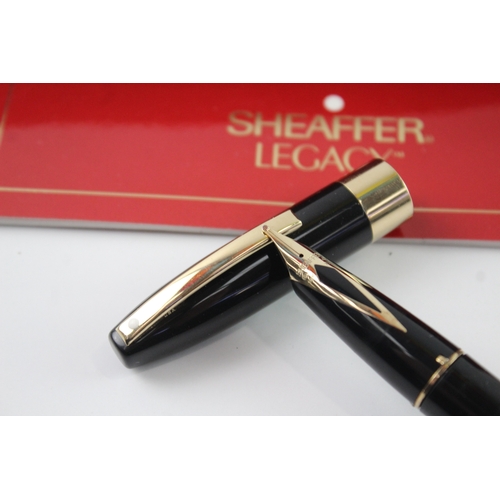 Sheaffer Legacy PFM Black Fountain Pen w/ 18ct Gold Nib WRITING