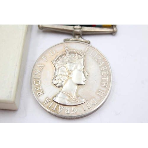 Boxed ER II Cadet Forces Medal Named- A.A Buchanan ACF