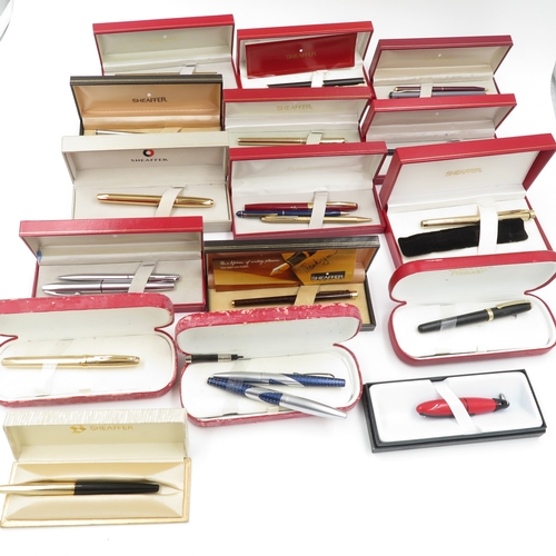 Assortment of boxed mixed untested pens including Sheaffer