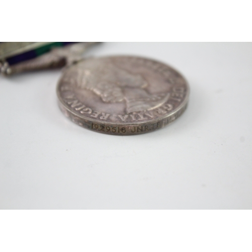 Boxed ER II GSM Cyprus & Award Note Named- 1929518 Jnr Tech W.G Gibson RAF