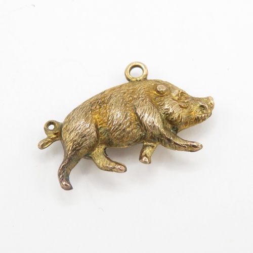 9ct gold boar charm (0.7g)