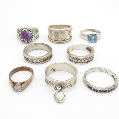 Collection of Sterling Silver 925 Rings (44.5g)