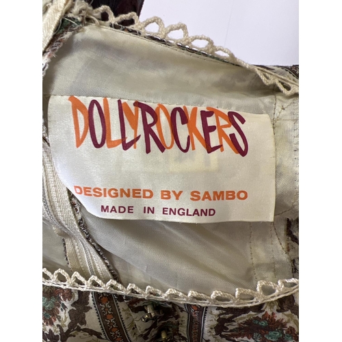 A vintage 1960's long sleeved, fully lined dress by Dolly Rockers ...