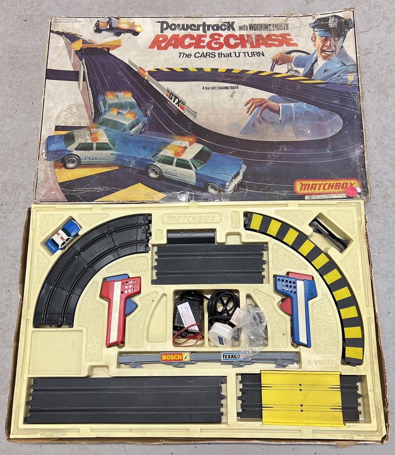 A vintage 1980's Matchbox Powertrack Race & Chase battery operated car ...
