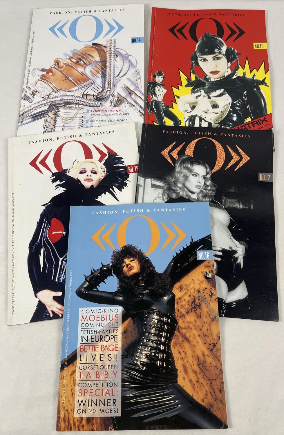 5 issues of >; Fashion, Fetish & Fantasies, specialist fetish adult magazine from Peter W. Czernich.