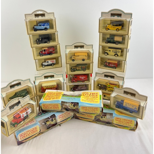 A collection of 21 boxed Lledo Days Gone diecast advertising vehicles ...