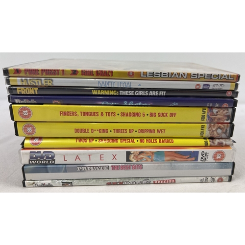 10 assorted adult erotic and hardcore adult erotic DVD's in plastic ...