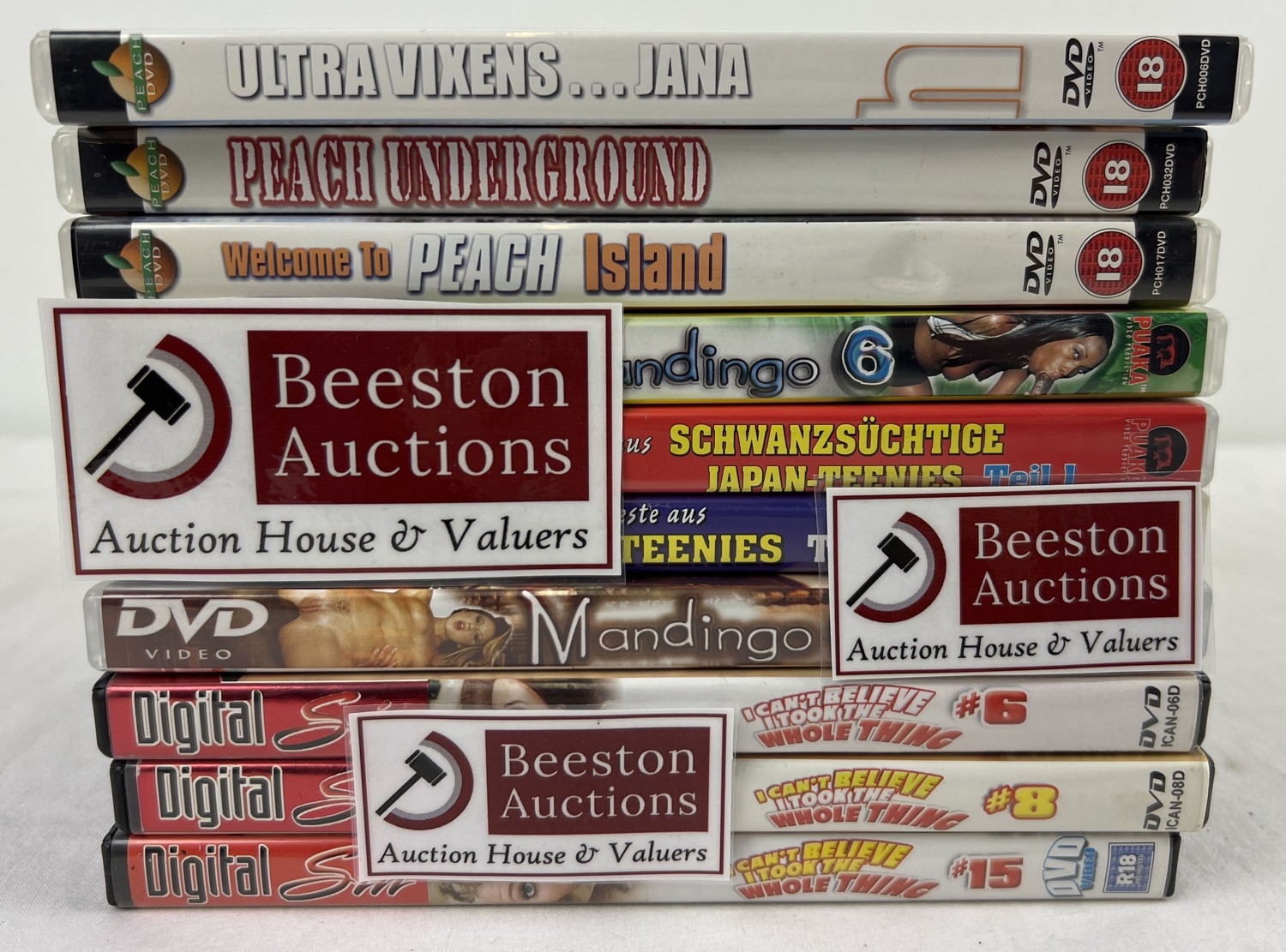 10 assorted adult erotic DVD's in original plastic cases to include 3 ...