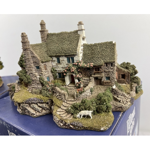 7 assorted large Lilliput Lane collectable houses, 4 boxed, comprising ...