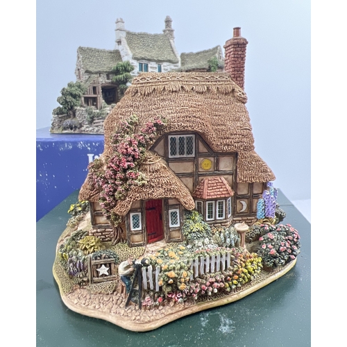7 assorted large Lilliput Lane collectable houses, 4 boxed, comprising ...