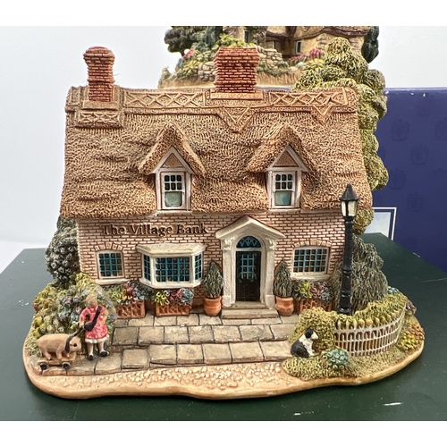 7 assorted large Lilliput Lane collectable houses, 4 boxed, comprising ...