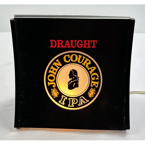 A vintage Courage Brewery 2 sided advertising bar light, in working ...