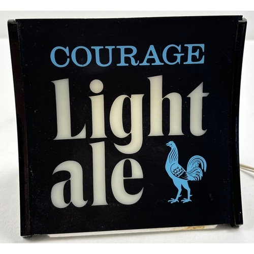 A vintage Courage Brewery 2 sided advertising bar light, in working ...