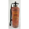 A vintage Mid century Nu-Swift Fire extinguisher, dated 1950. Approx ...