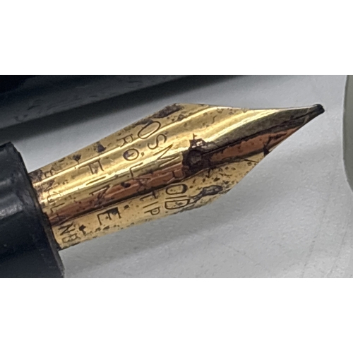 2 vintage fountain pens together with a Golmet ball bearing pen ...