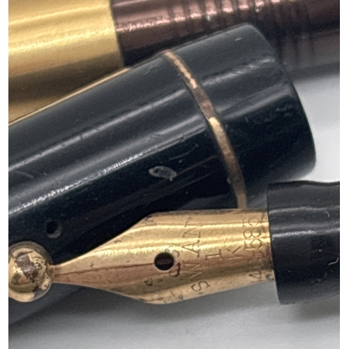 2 vintage fountain pens together with a Golmet ball bearing pen ...