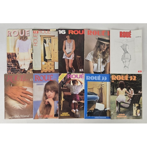10 vintage issues of Roue, special interest adult erotic spanking magazine.