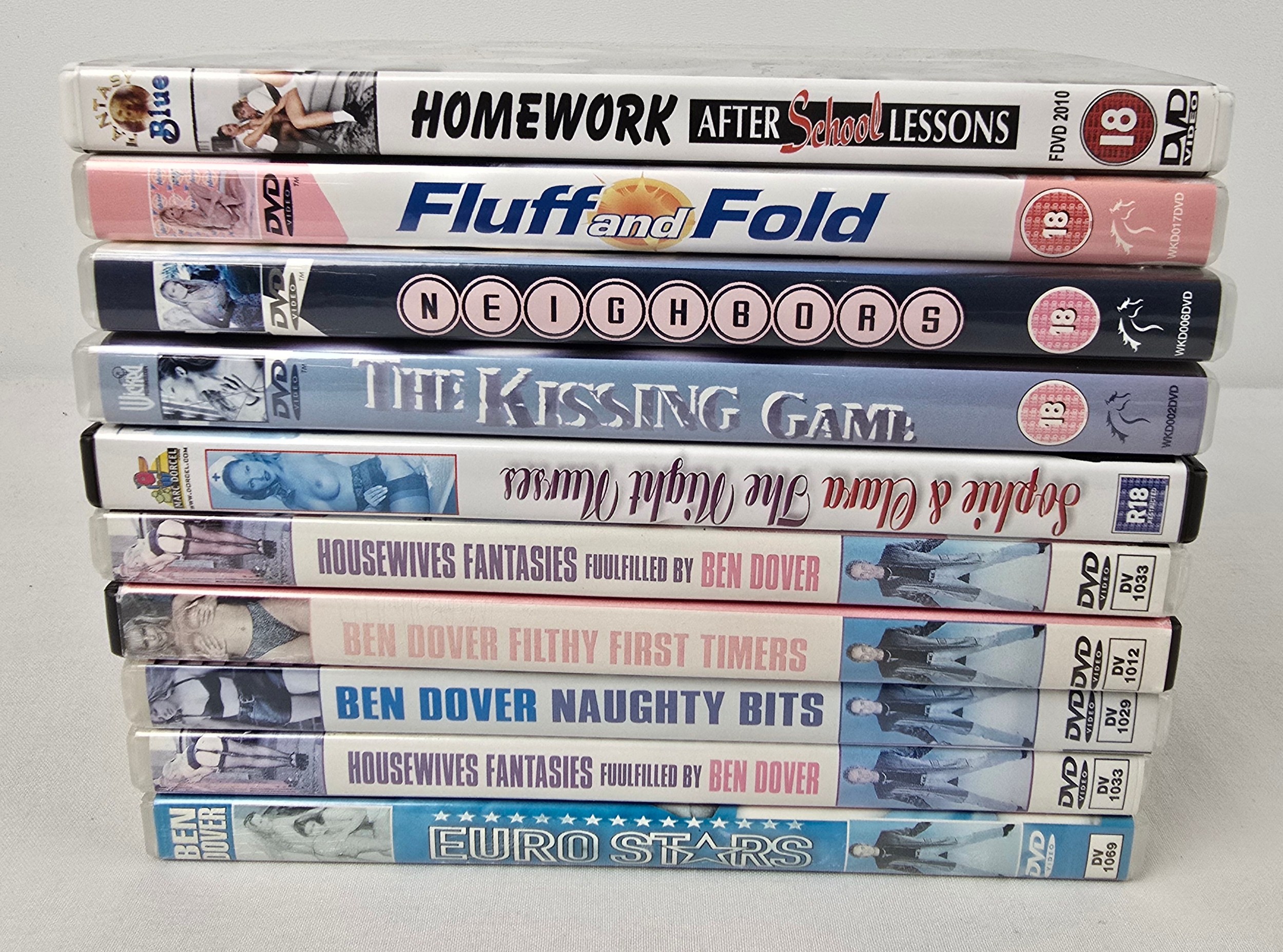 10 assorted adult erotic DVD's in hard plastic cases to include titles ...