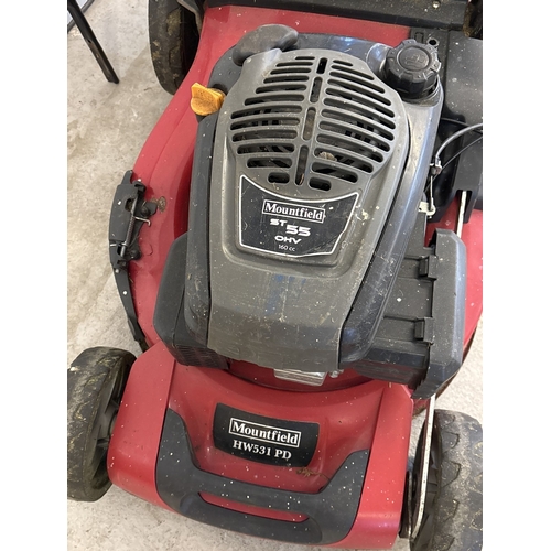 A Mountfield HW531 power drive self propelled petrol mower. Fitted with ...