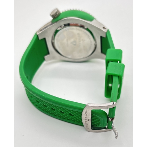 A Neptune divers watch by Swiss Legend with green silicone strap and ...