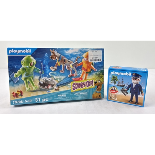 2 boxed and sealed Playmobile sets. Scooby Doo Ghost of Captain Cutler ...