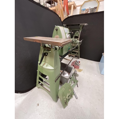 MULTICO WOOD WORKING LATHE COMPLETE WITH ACCESSORIES H46" W70" D19"