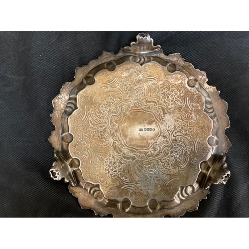 HALLMARK SILVER SALVA ON 3 FEET 500G H1” DIA 10”
