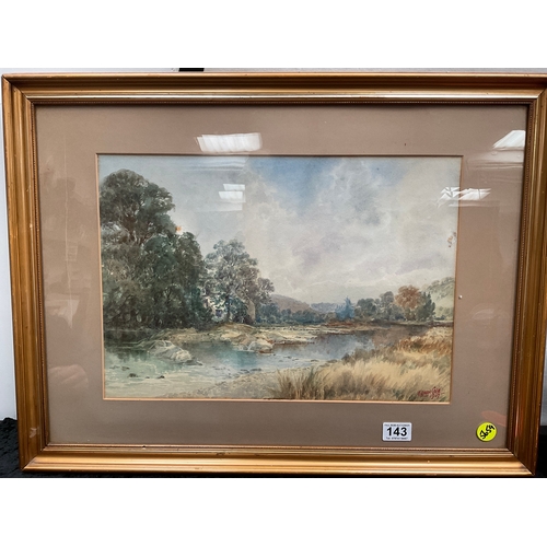 ORIGINAL SCENIC EDWARDIAN WATERCOLOUR SIGNED EDWIN COLE AND DATED 1907 ...