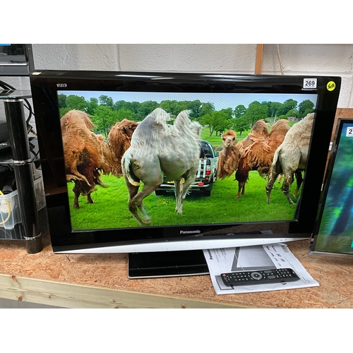 32” PANASONIC FLAT SCREEN TV WITH REMOTE AND INSTRUCTIONS