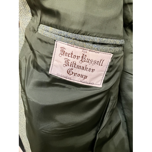 THREE KILTS BY HECTOR RUSSELL, FOUR JACKETS, FIVE SPORRANS, BELTS ...