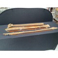 3 VINTAGE SPLIT CANE FISHING RODS TO INCLUDE 2 PCE FLY ROD AND 2 x 3PCE ...
