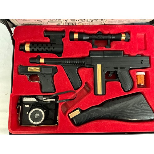 A VINTAGE TOY SECRET AGENT BRIEFCASE FIELD OPERATIONAL KIT