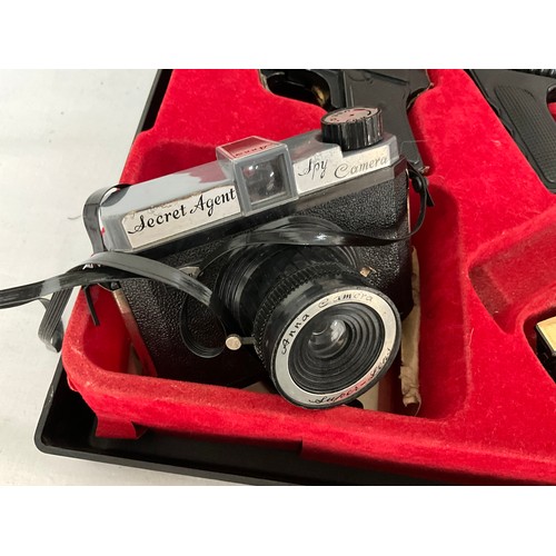 A VINTAGE TOY SECRET AGENT BRIEFCASE FIELD OPERATIONAL KIT