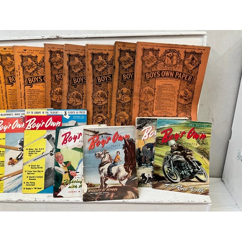 2 BOXES OF VINTAGE BOYS OWN PAPER MAGAZINES (99)
