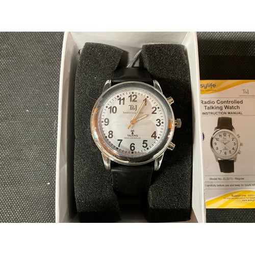TAVISTOCK & JONES BOXED TALKING RADIO CONTROLLED GENTS WATCH