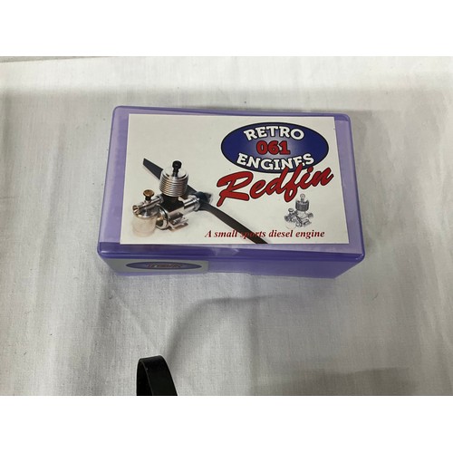 BOX OF MODEL ENGINES AND PARTS