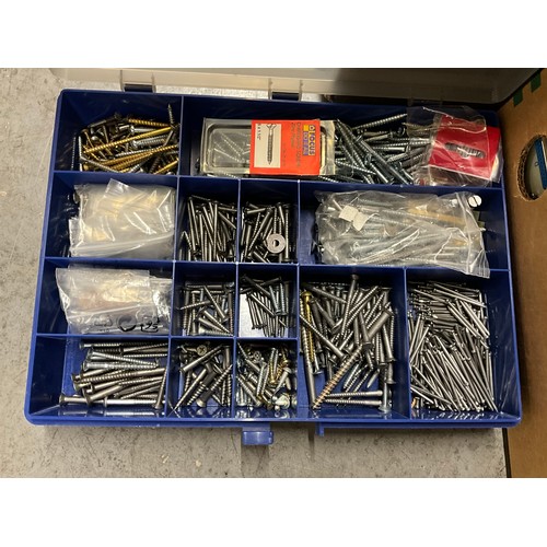 3 BOXES OF WORKSHOP SPARES - CABLE SCREWS ETC