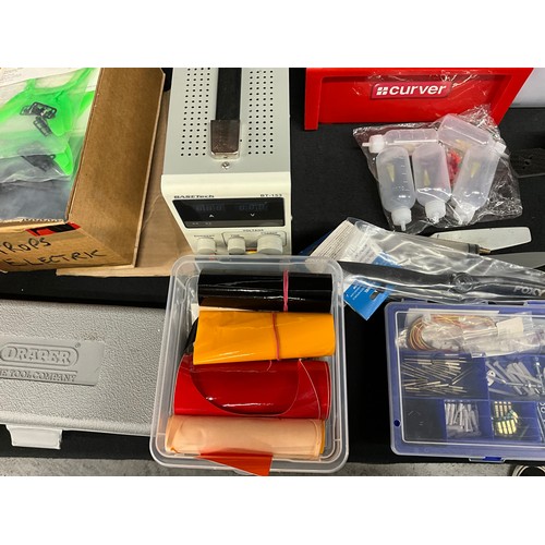 3 BOXES OF MODEL BUILDERS PARTS AND ELECTRICAL ITEMS