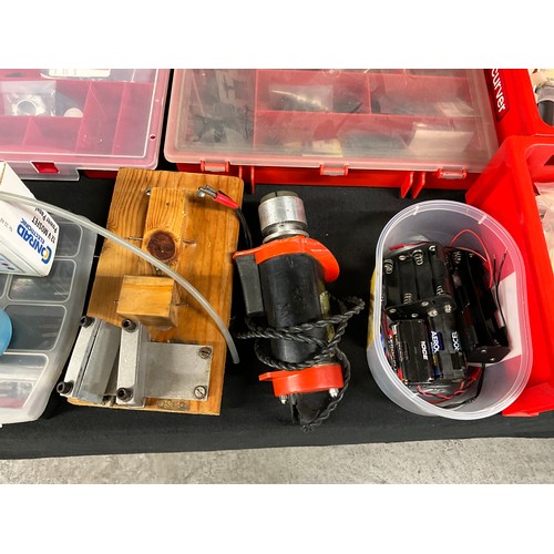 3 BOXES OF MODEL BUILDERS PARTS AND ELECTRICAL ITEMS