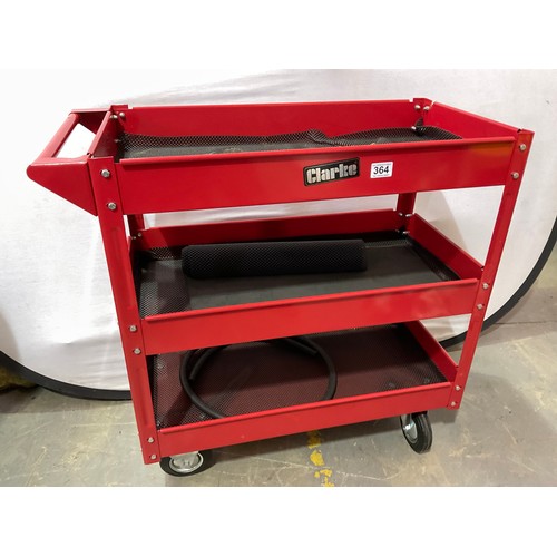 CLARKE METAL PORTABLE 3 TIER TOOL TROLLEY H32"W33"D16"