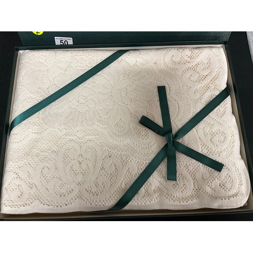 BOXED NOTTINGHAM LACE BED SPREAD BY LAURA ASHLEY